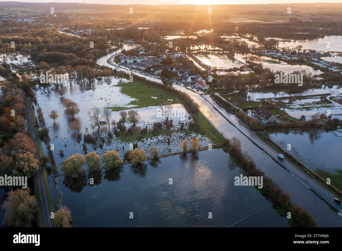 Novembre 2023-Inondations dans le Pas de Calais, le village de Guînes ... Novembre 2023-Inondations dans le Pas de Calais, le village de Guînes ...