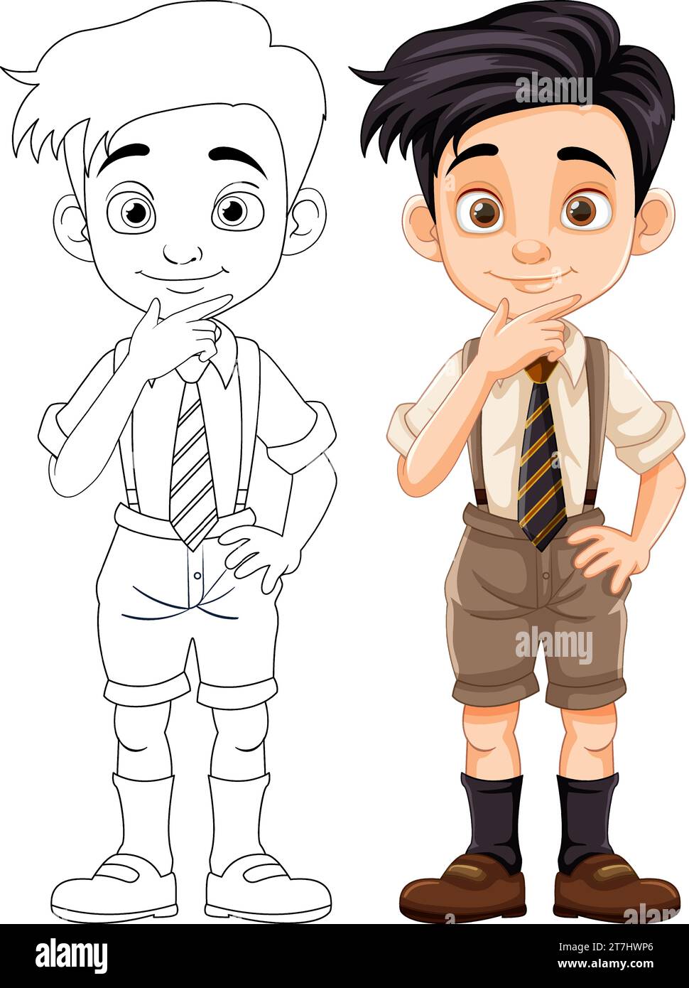 A charming cartoon character wearing a uniform Stock Vector Image & Art ...