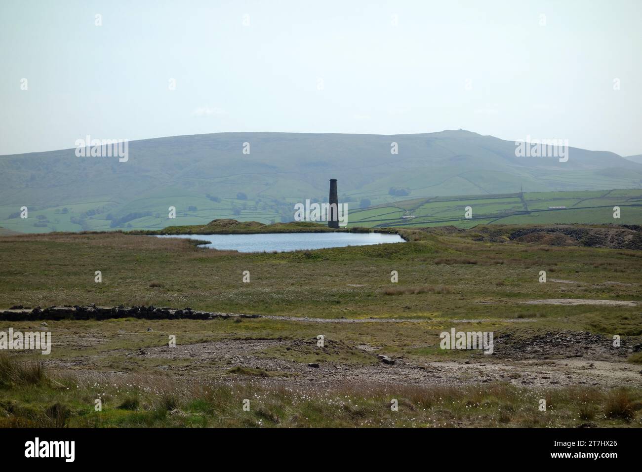 The Smelt Mill Chimney (Flue) and Coalgrovebeck Reservoir at the ...