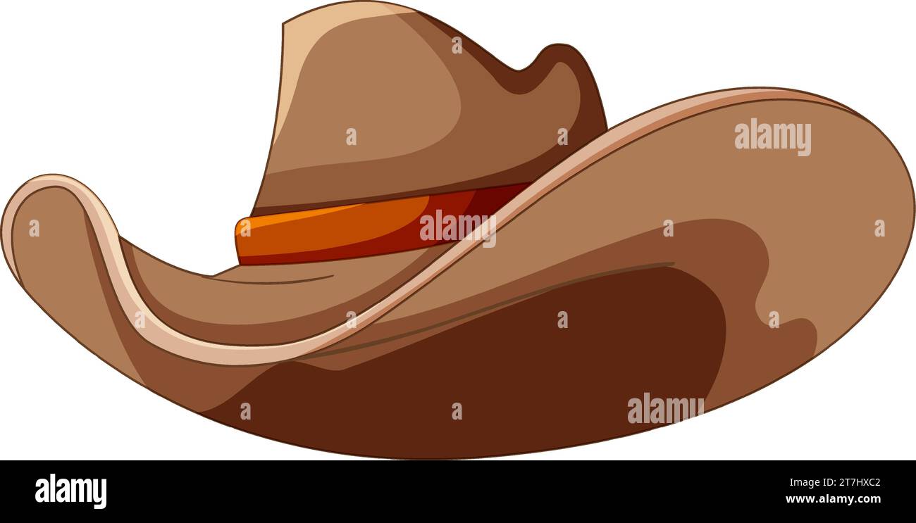 Vector cartoon illustration of a simple cowboy hat Stock Vector Image ...