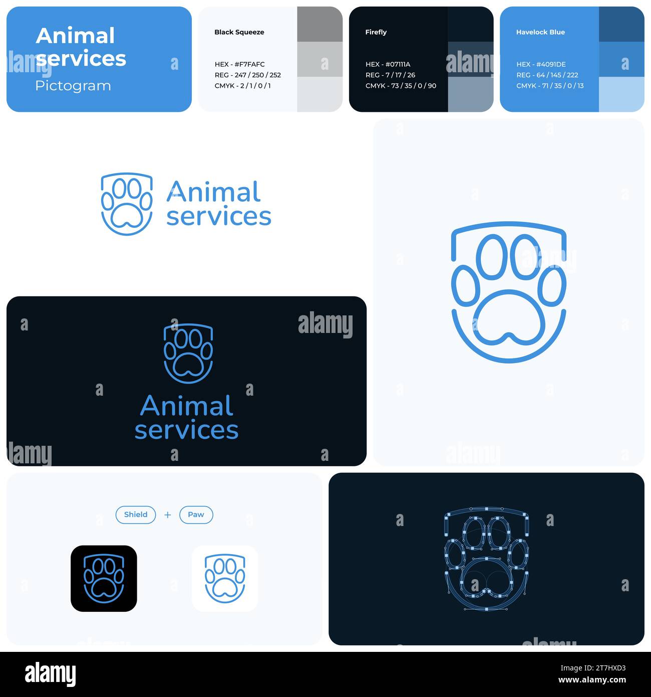 Veterinary clinic blue line business logo Stock Vector Image & Art - Alamy