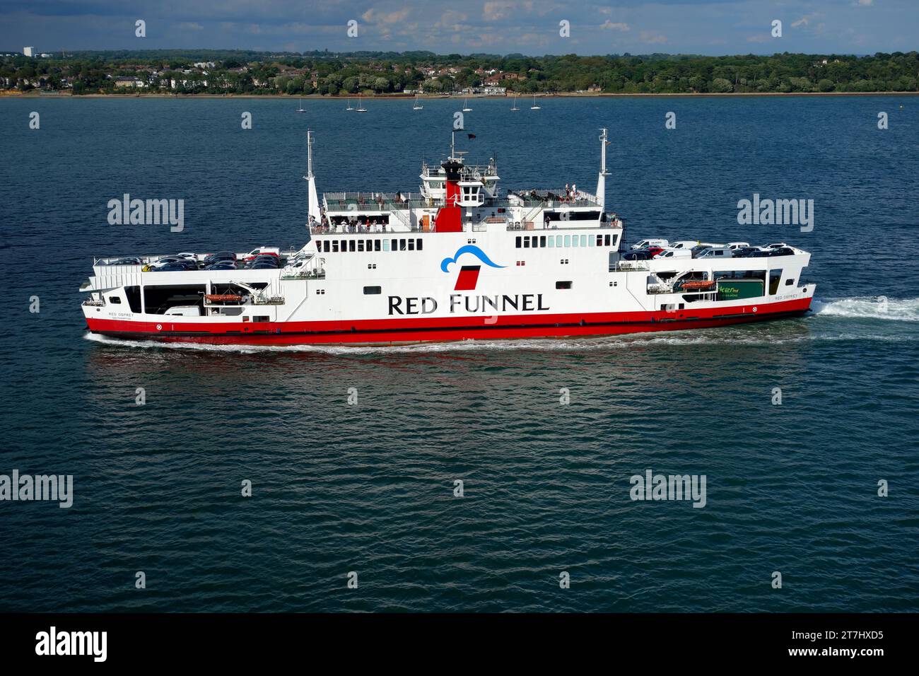 The Red Osprey Passenger and Car Ferry owned by the Red Funnel Ferry ...