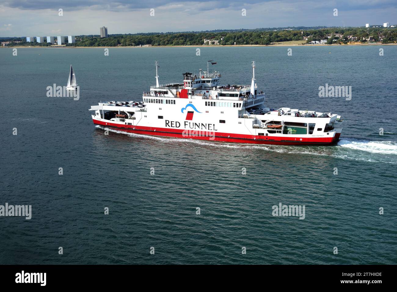 The Red Osprey Passenger and Car Ferry owned by the Red Funnel Ferry ...
