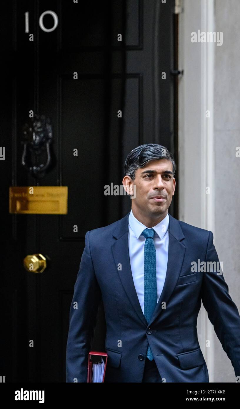 Rishi Sunak MP - British Prime Minister - leaving Downing Street for ...