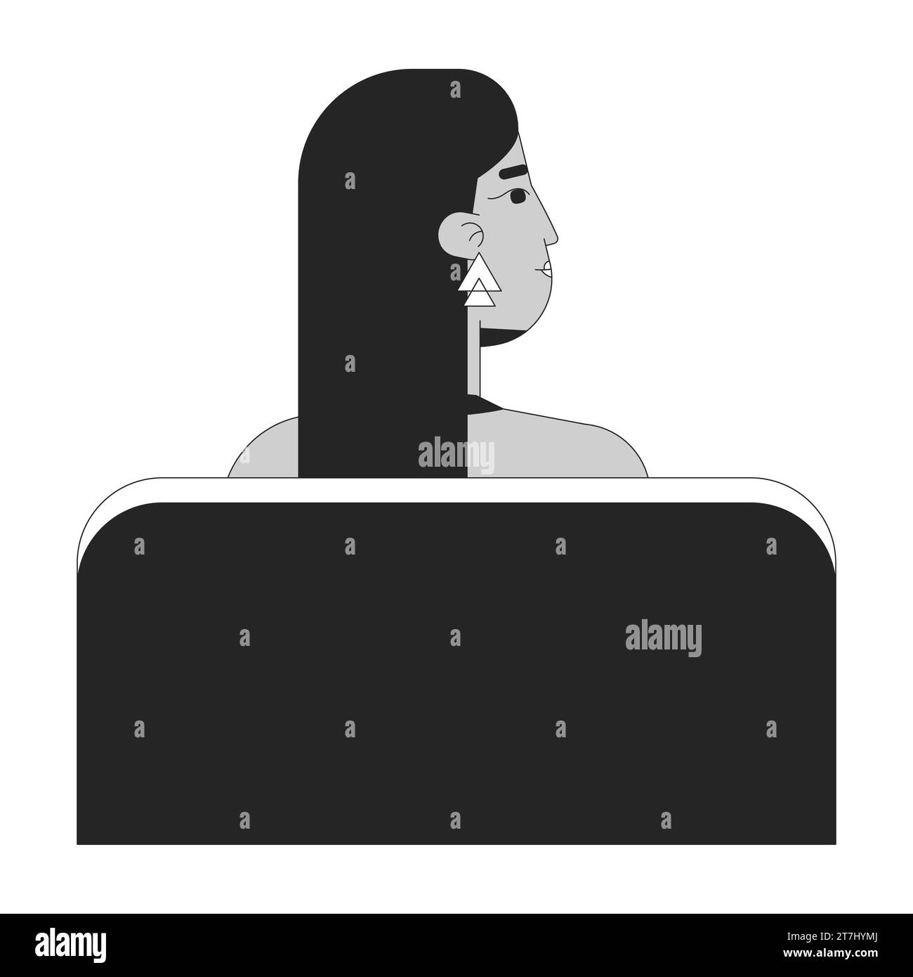 Back view woman in white Stock Vector Images - Alamy