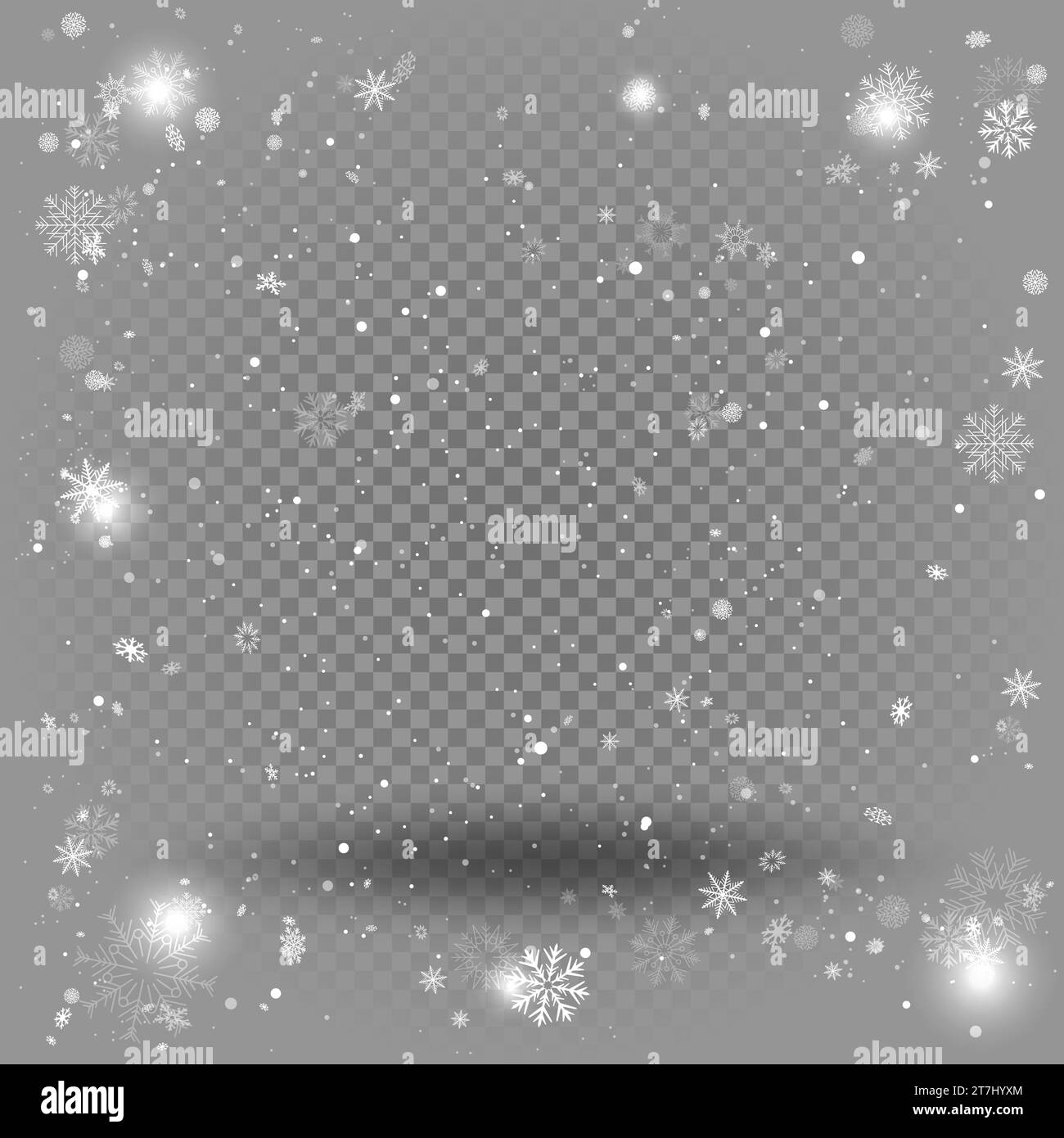 Christmas winter snow template with bottom shadow Stock Vector Image ...