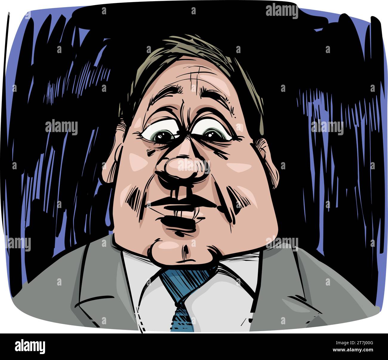 surprised man caricature sketch drawing illustration Stock Vector Image ...