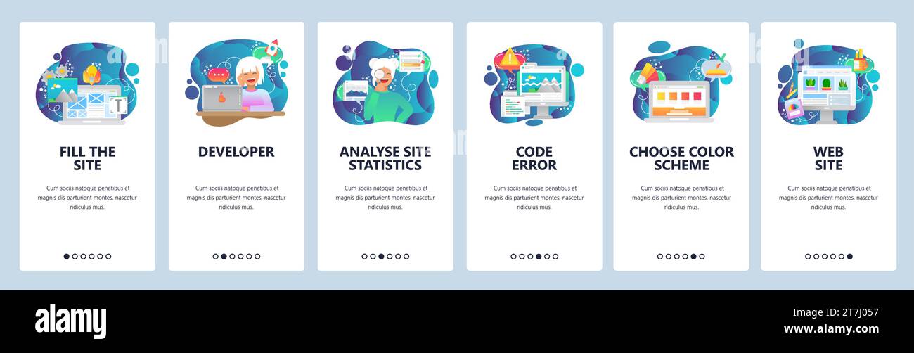 Mobile app onboarding screens. Leisure activities, hobby, readng books ...