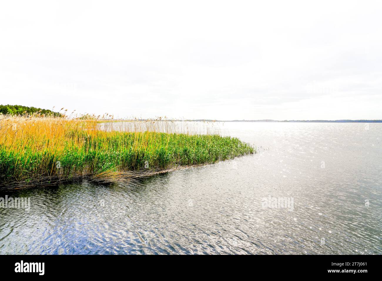 View of Lake Zalew Kamienski. Landscape at the lagoon of the Dziwna ...