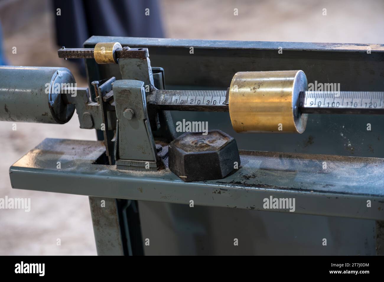 Mechanical balance Weighing scale used for heavy items in retro style ...