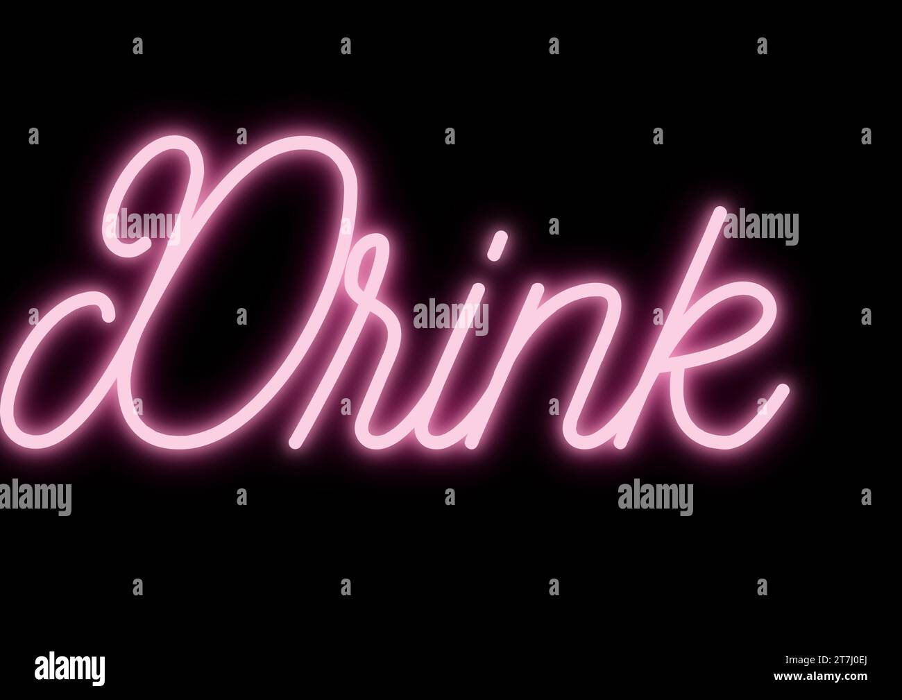 Drink - Neon Pink Word Lettering Stock Vector Image & Art - Alamy