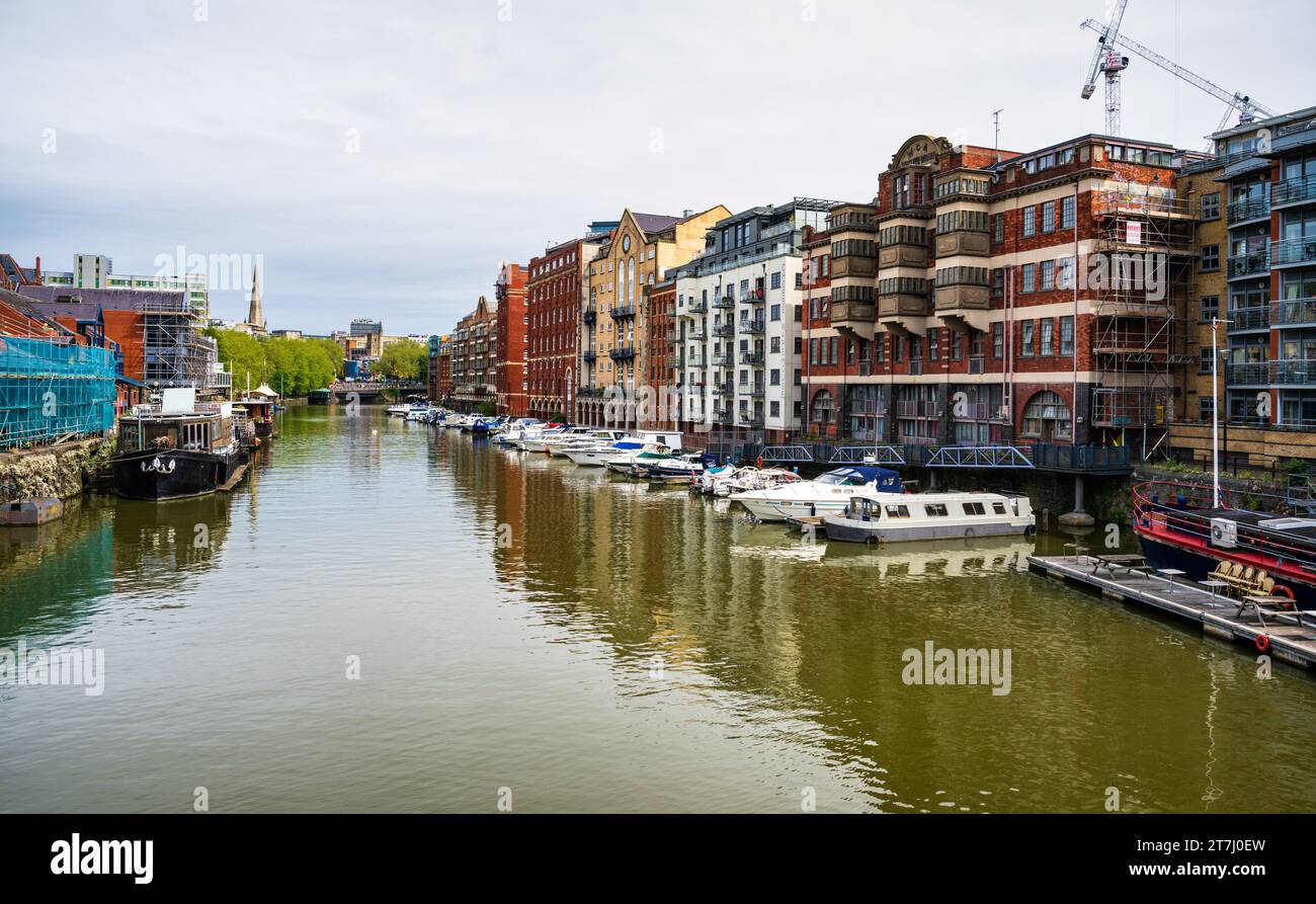 View of Bristol's Floating Harbour, looking north from Redcliffe ...