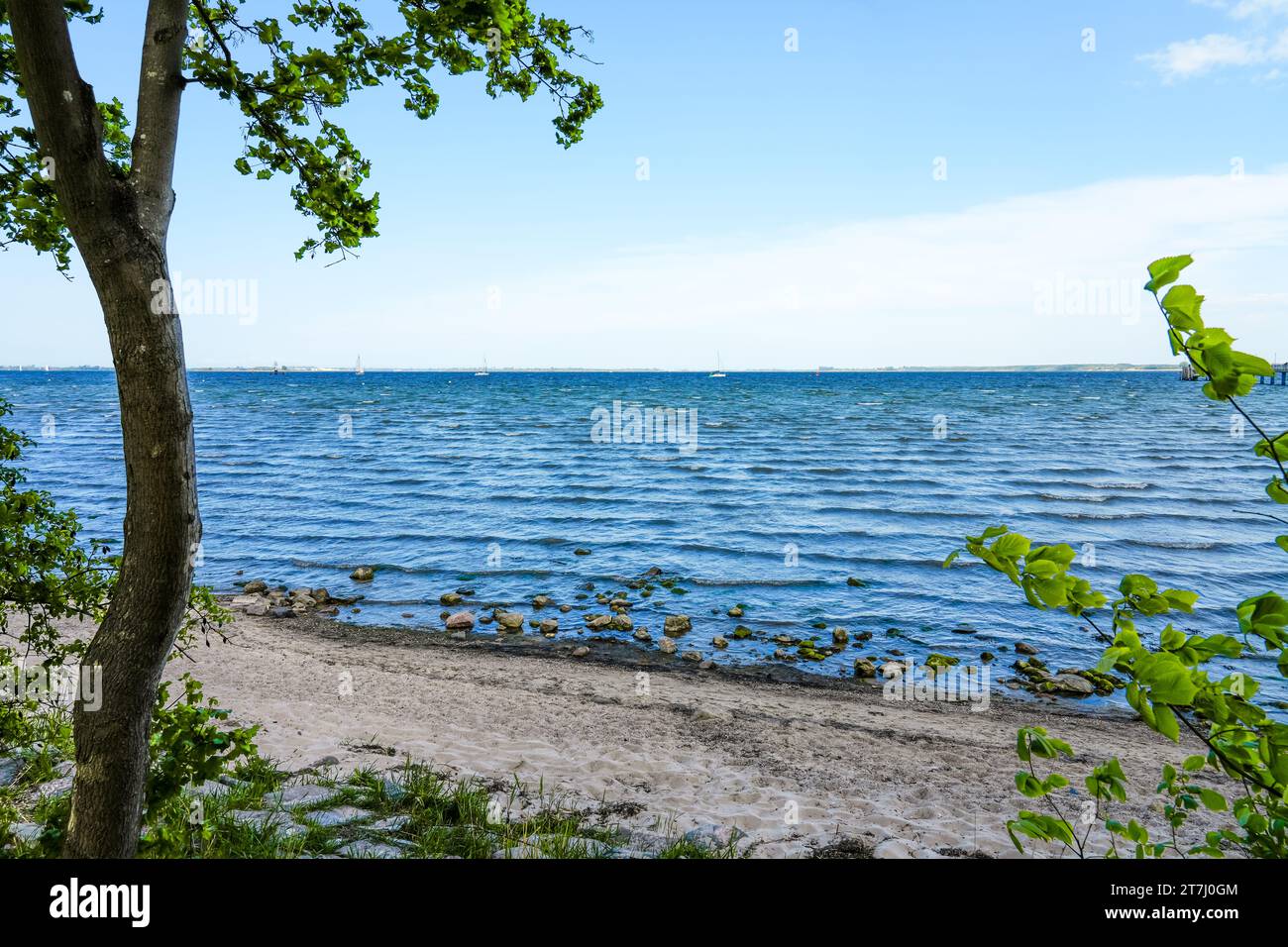 Landscape at Wendorf Beach near Wismar. View of the Baltic Sea Stock ...
