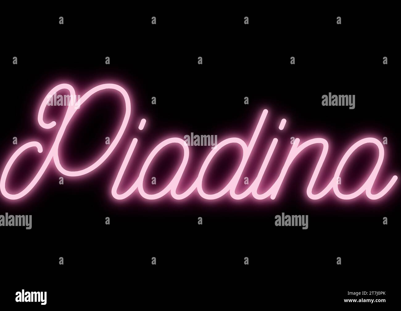 Piadina - neon tubular writing - pink color - black background ...