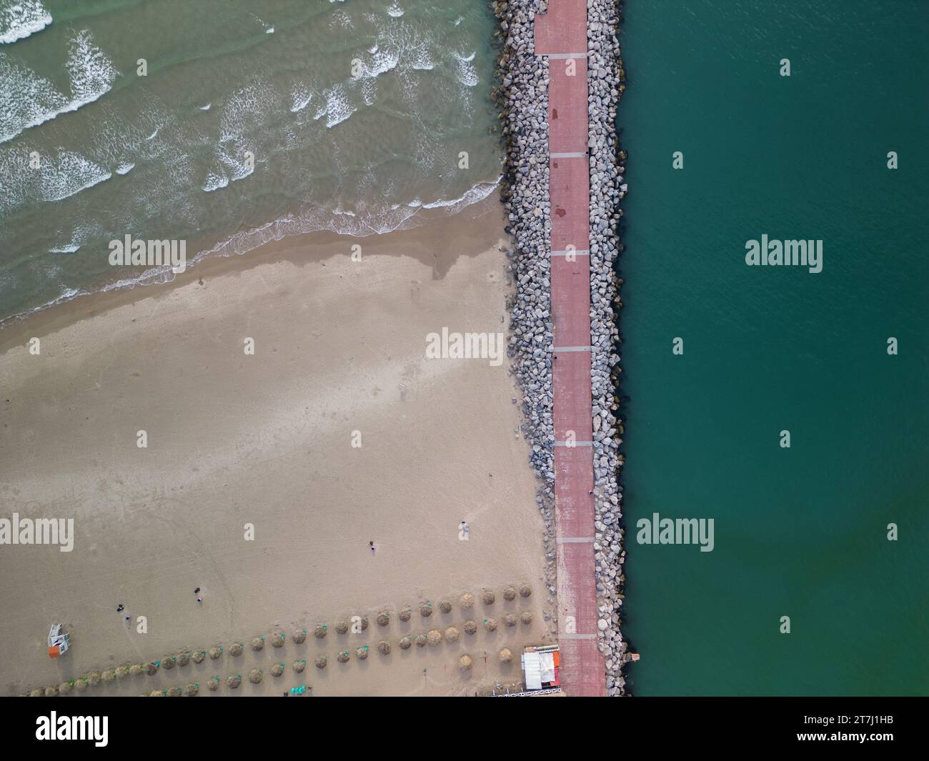 An aerial view of the Miramar beach at Tampico, Tamaulipas in Mexico ...