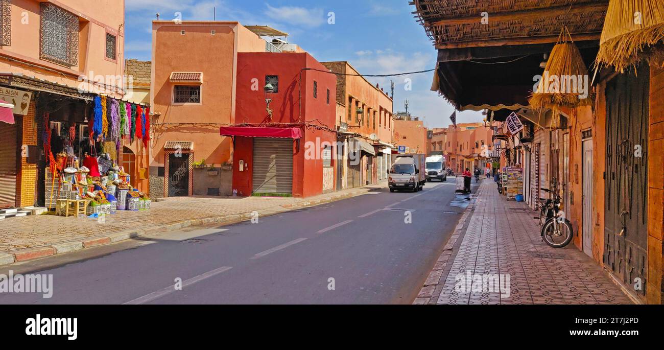 An urban street scene in Marrakech, Morocco Stock Photo - Alamy