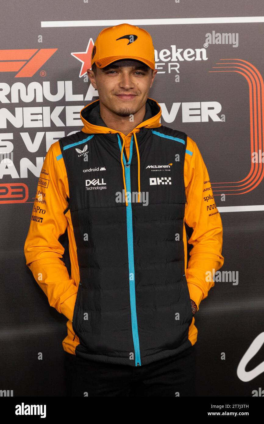 Las Vegas, USA. 15th Nov, 2023. Lando Norris of McLaren attends the ...