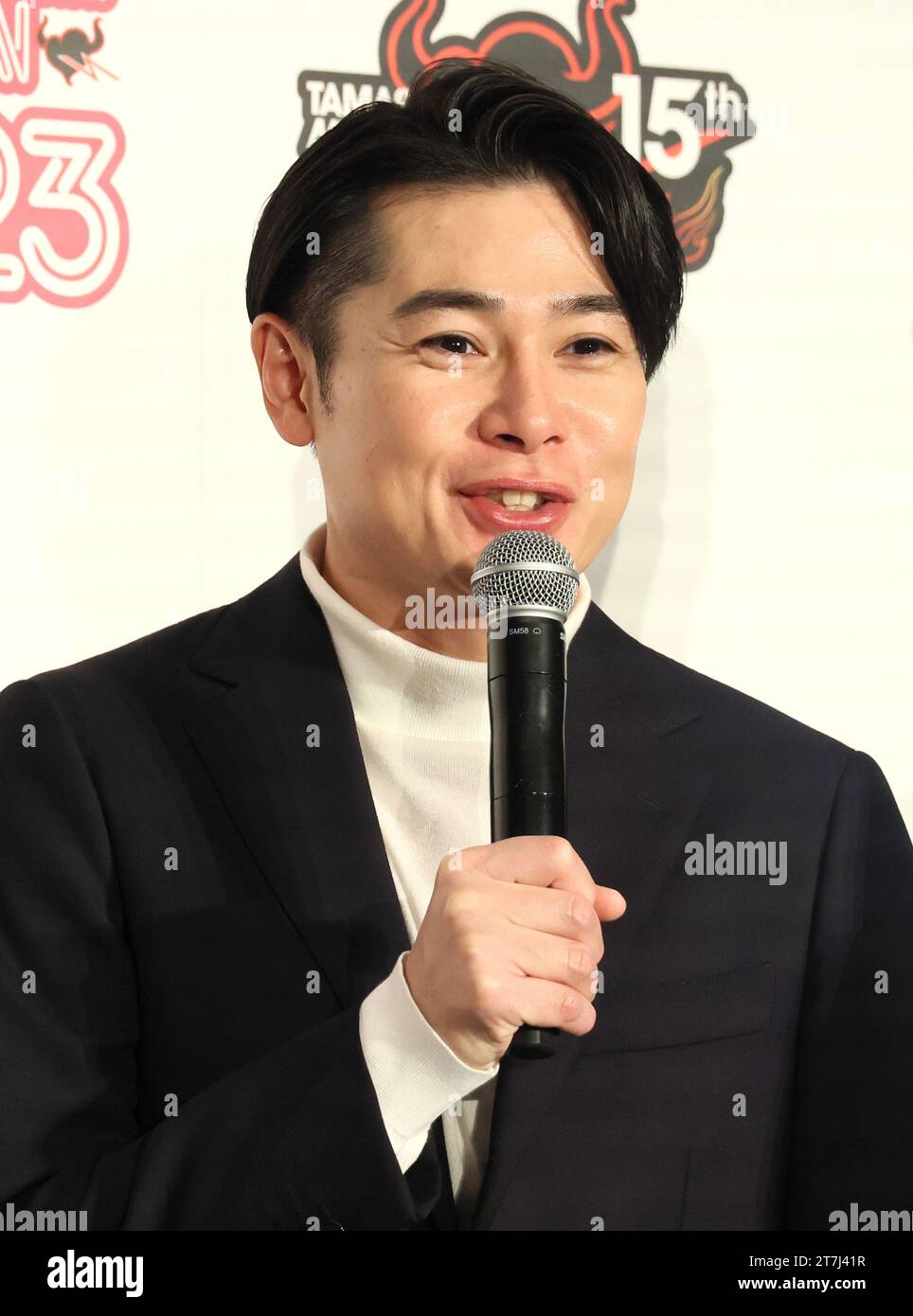 Tokyo, Japan. 16th Nov, 2023. Japanese comedy duo Heisei Nobushi Kobushi member Takashi ...