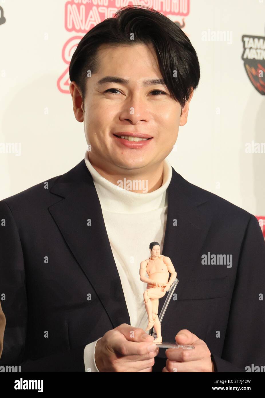 Tokyo, Japan. 16th Nov, 2023. Japanese comedy duo Heisei Nobushi Kobushi member Takashi ...