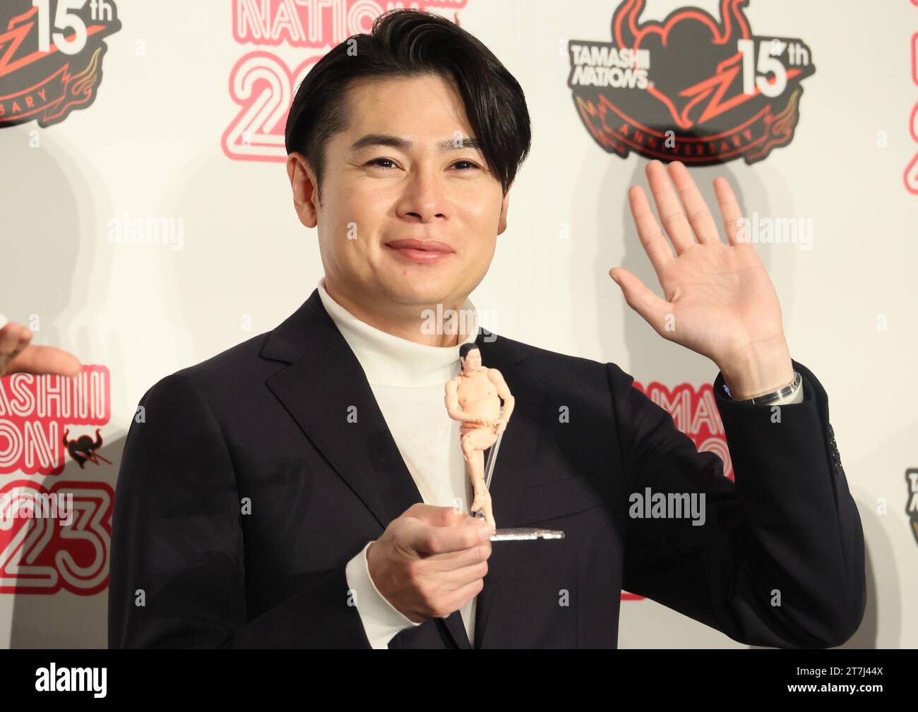 Tokyo, Japan. 16th Nov, 2023. Japanese comedy duo Heisei Nobushi Kobushi member Takashi ...