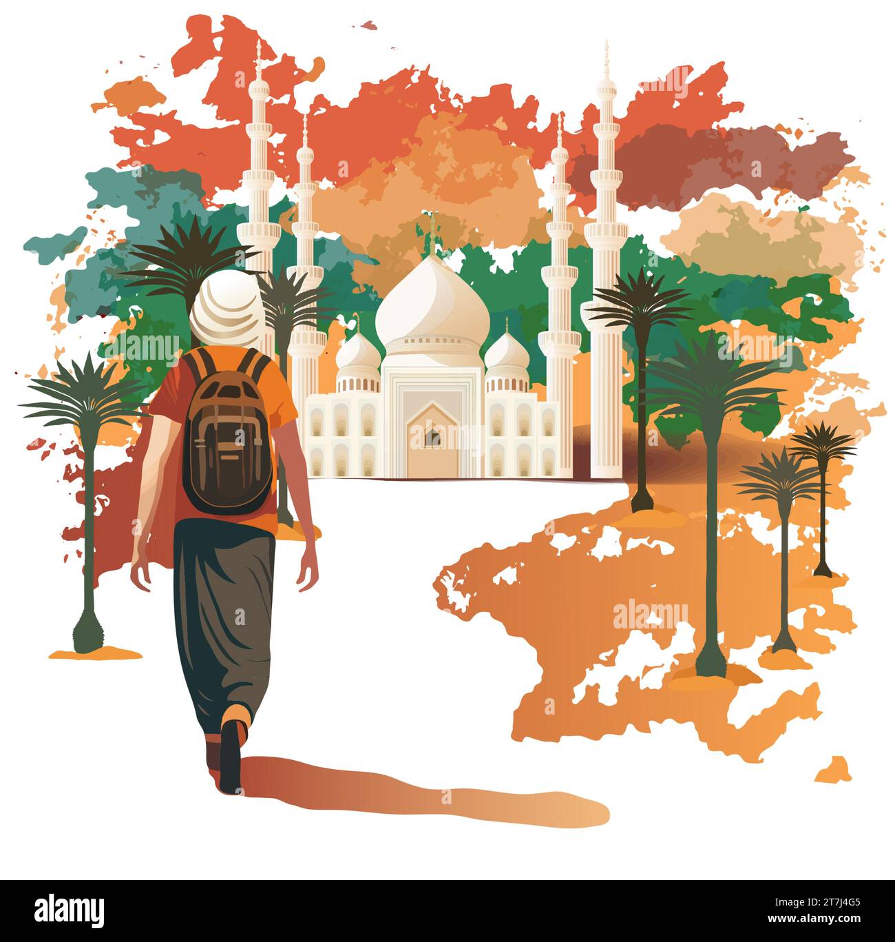 Arabic man walking city Cut Out Stock Images & Pictures - Alamy