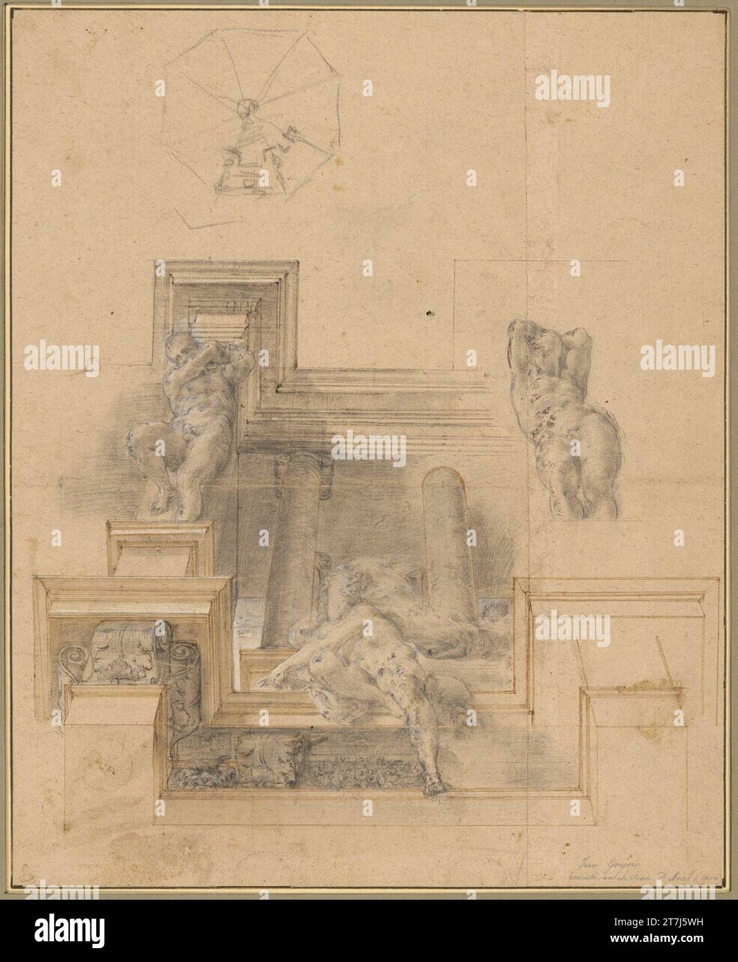 Francesco Primaticcio Architecture brochure in view with cornices ...