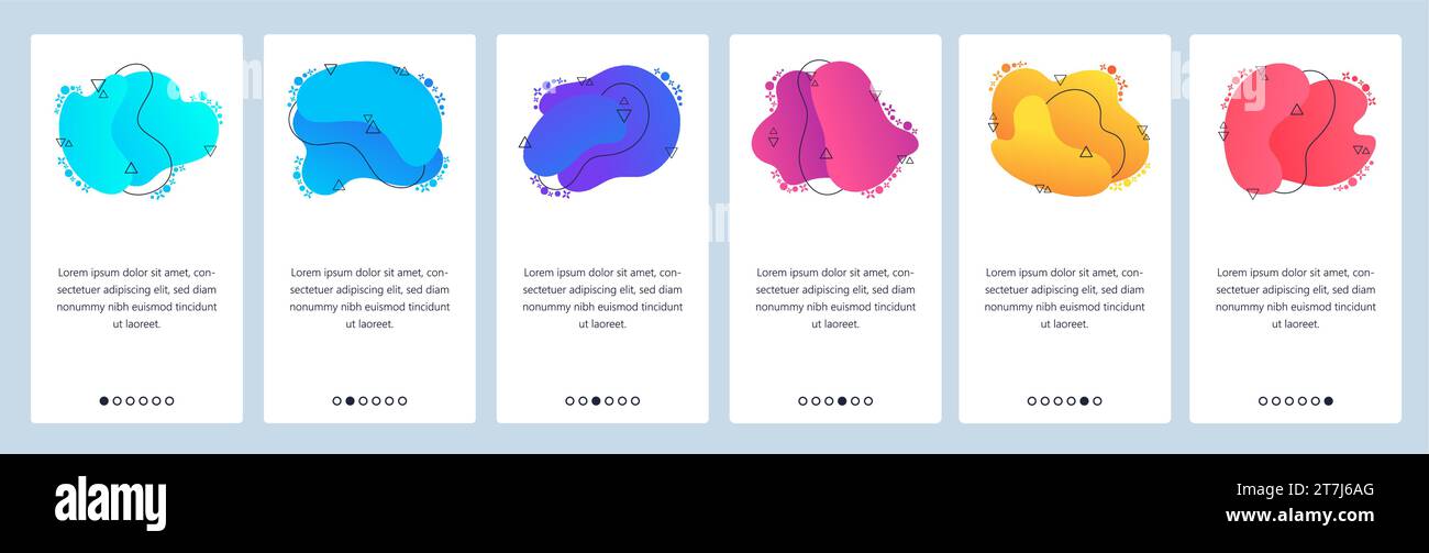 Website and mobile app onboarding screens. Menu banner vector template for web site and ...