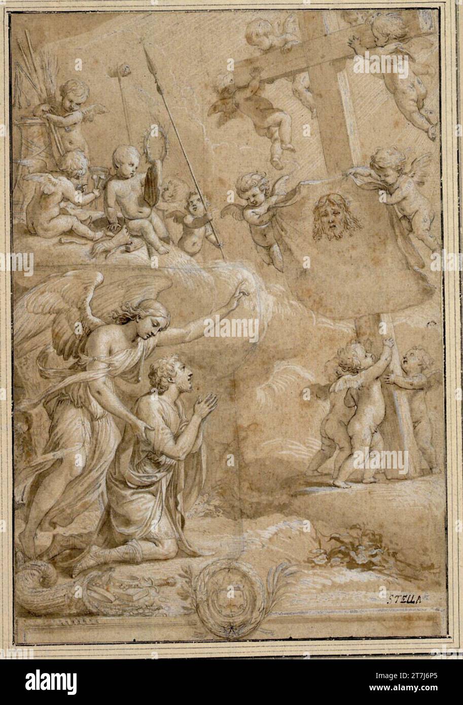 Jacques Stella Draft for the title page of the "Succession of Christ ...