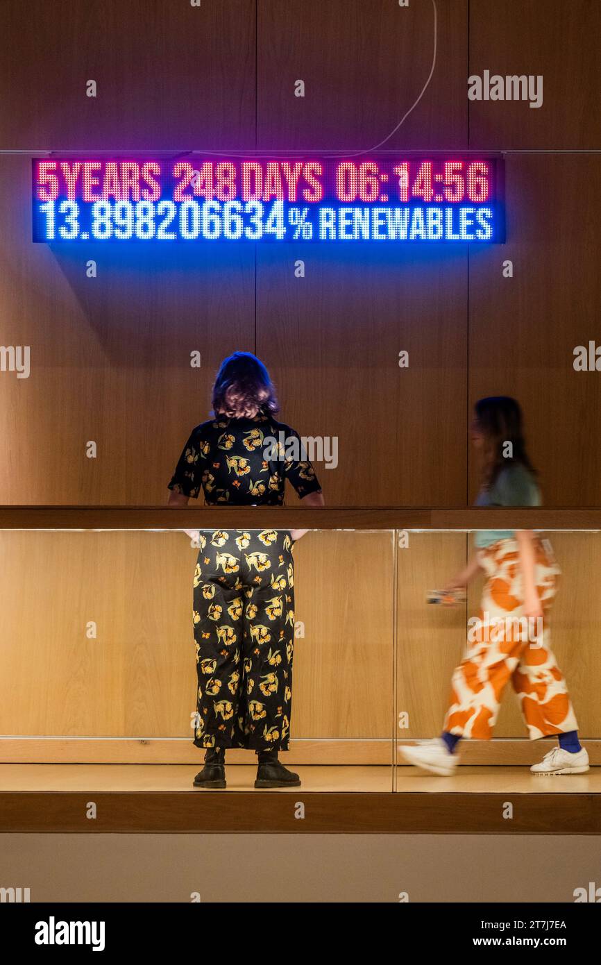 London, UK. 16th Nov, 2023. The Climate Clock communicates what must be ...