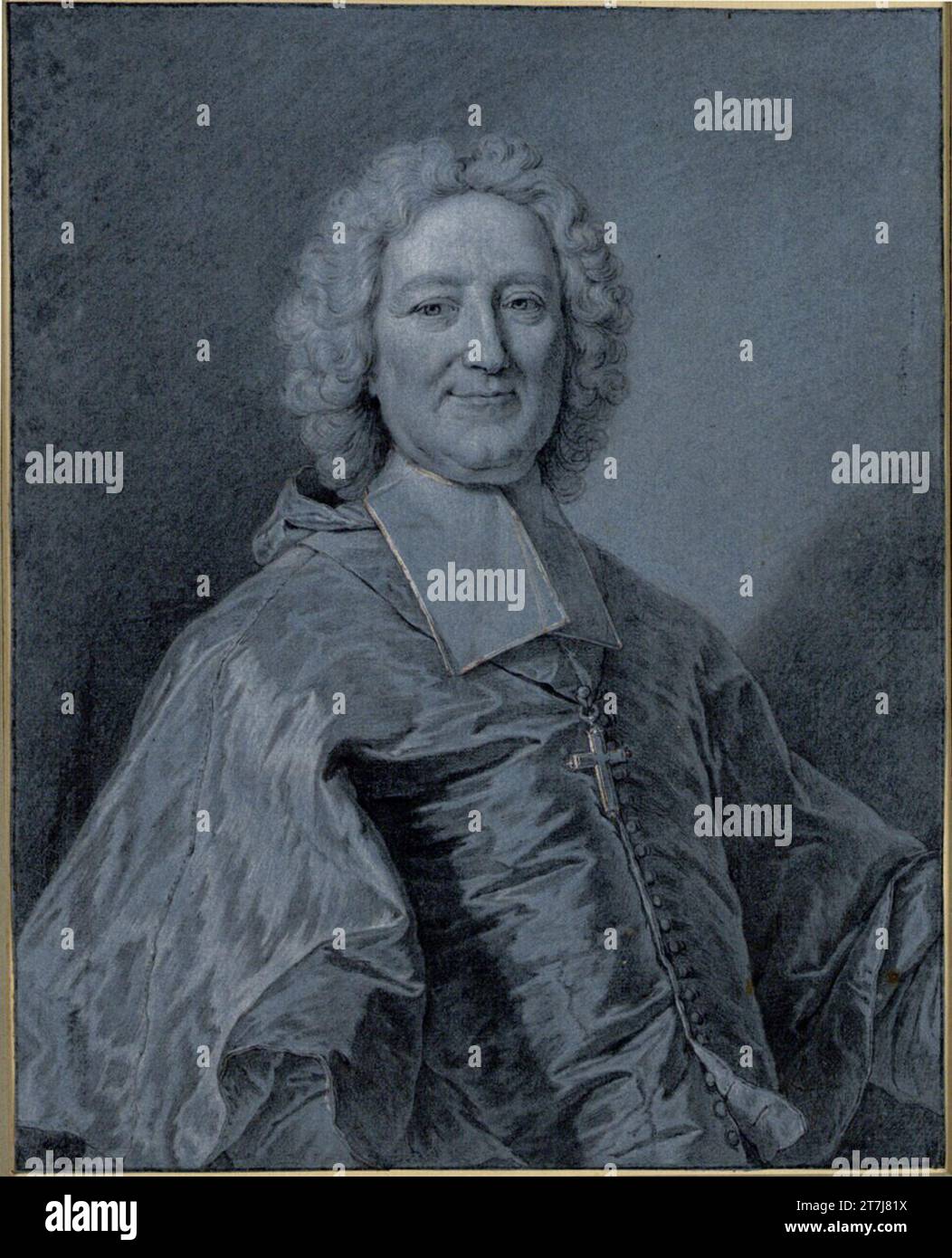 Anonym Portrait of Henry Oswald, Cardinal of Auvergne. Black chalk ...