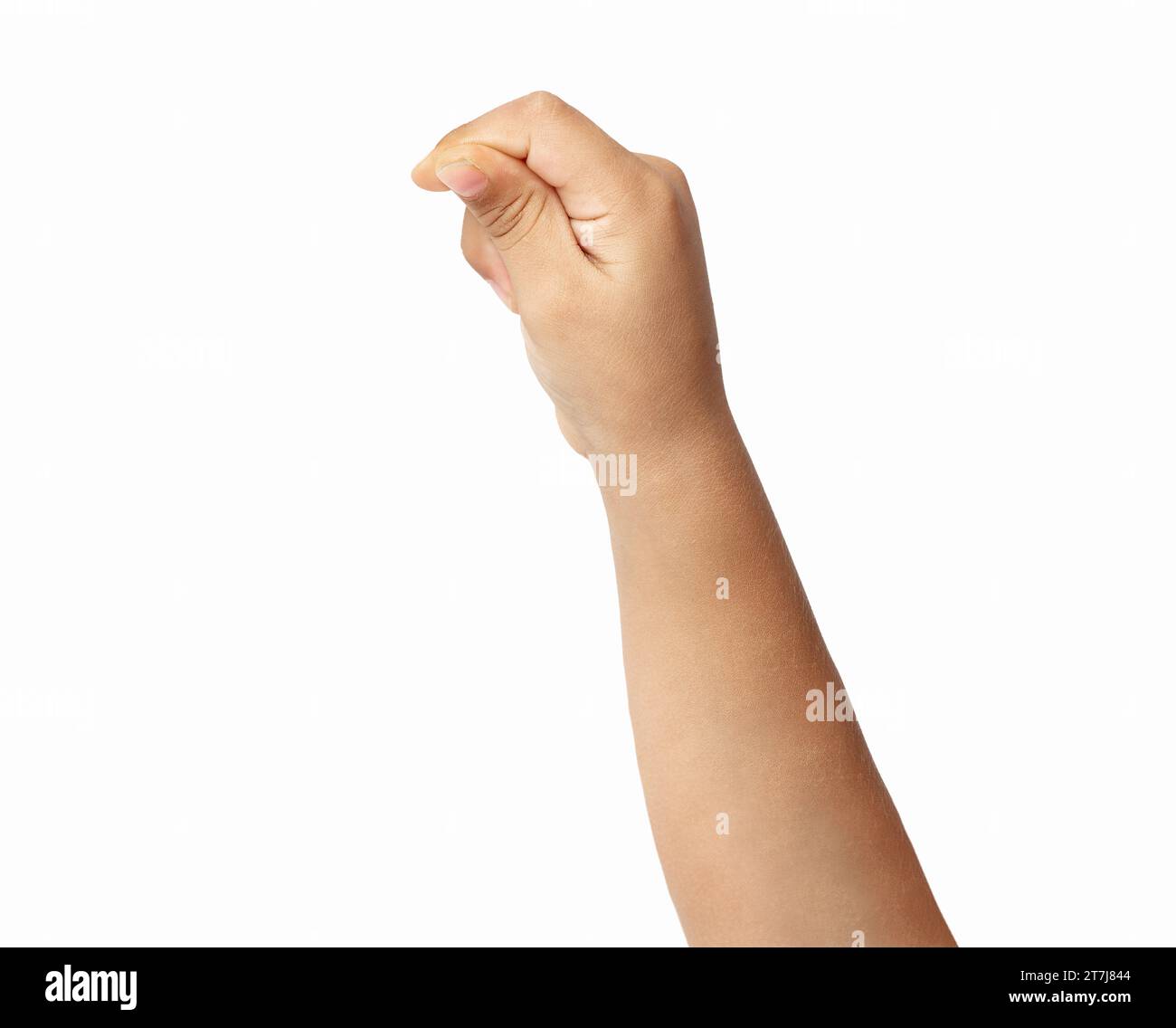 Child hand pulling something isolated on white Stock Photo - Alamy