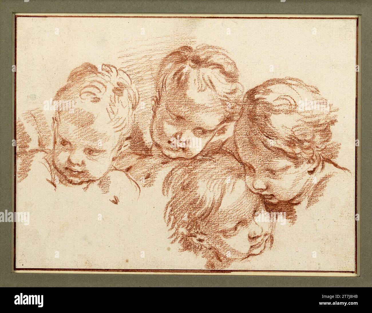 Red chalk study of faces hi-res stock photography and images - Alamy