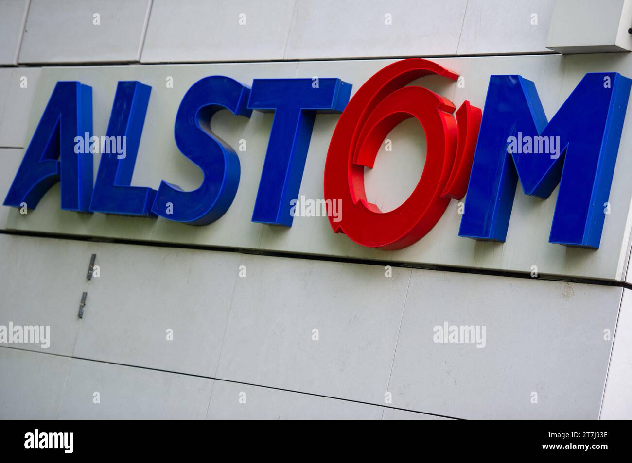 File photo dated April 28, 2014 shows French engineering group Alstom's ...