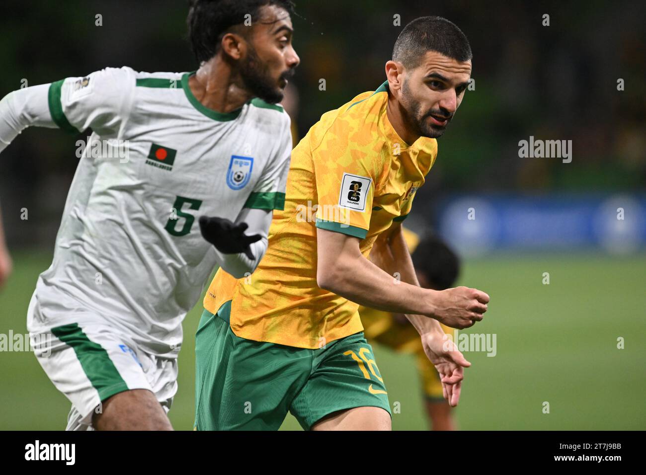 MELBOURNE, AUSTRALIA 16th November 2023. Pictured: Australian defender ...