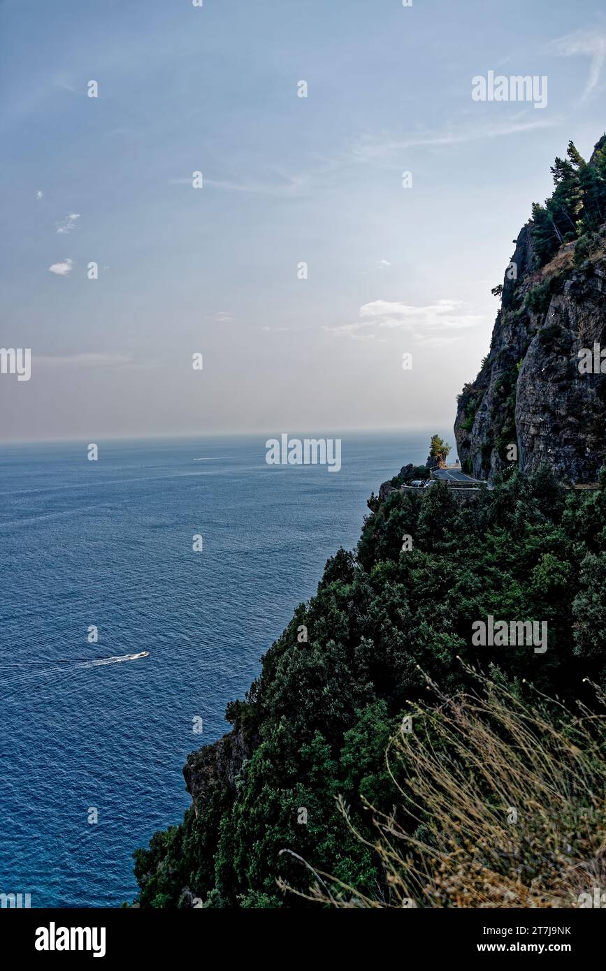 Cliffside road on Amalfi coast Stock Photo - Alamy