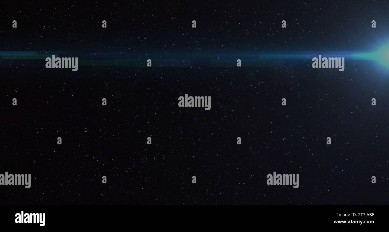 Image of a lens flares over a space-like background. Digitally ...