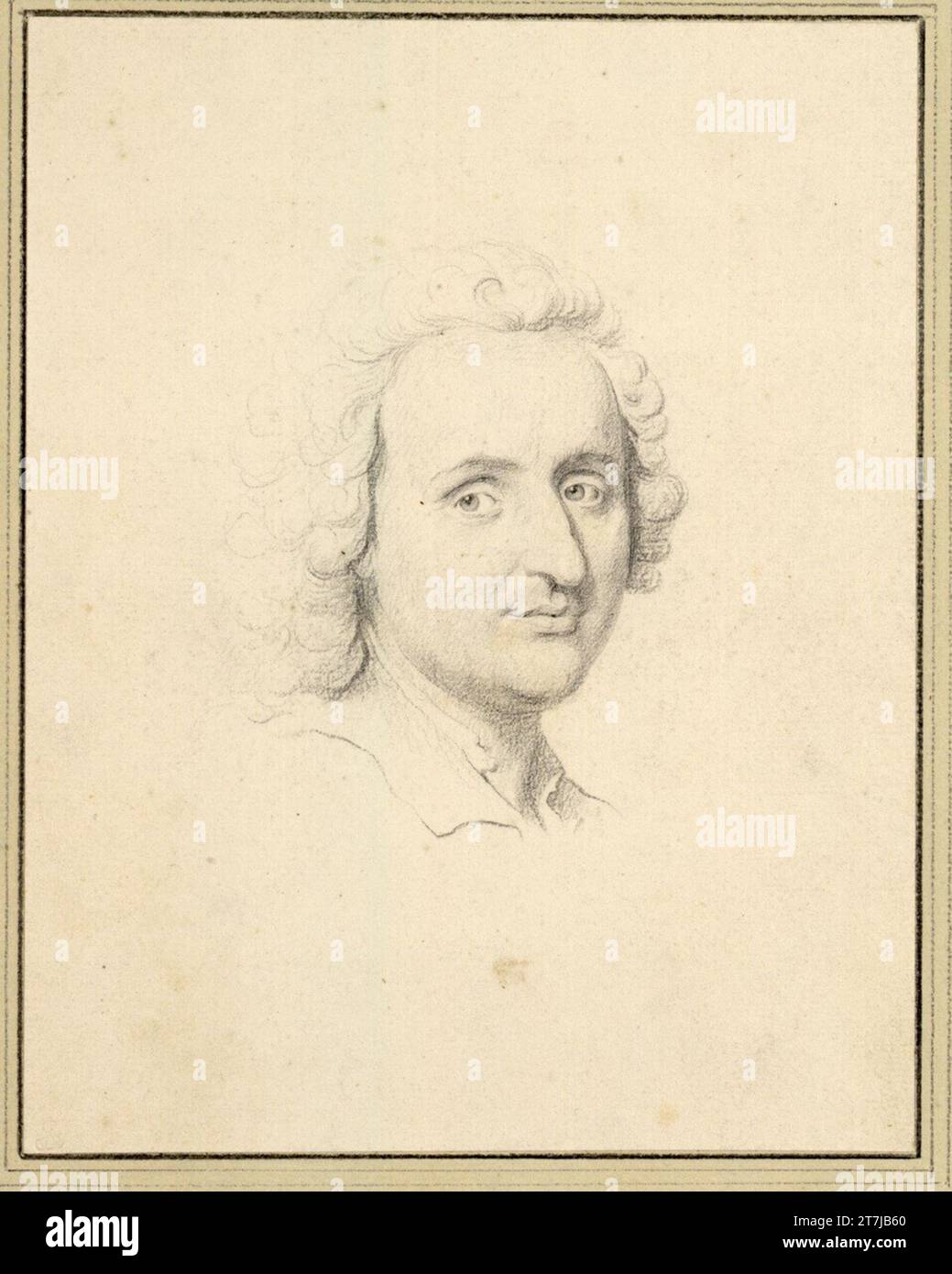 Pompeo Girolamo Batoni Portrait of the Pompeo Batoni. Chalk Stock Photo ...