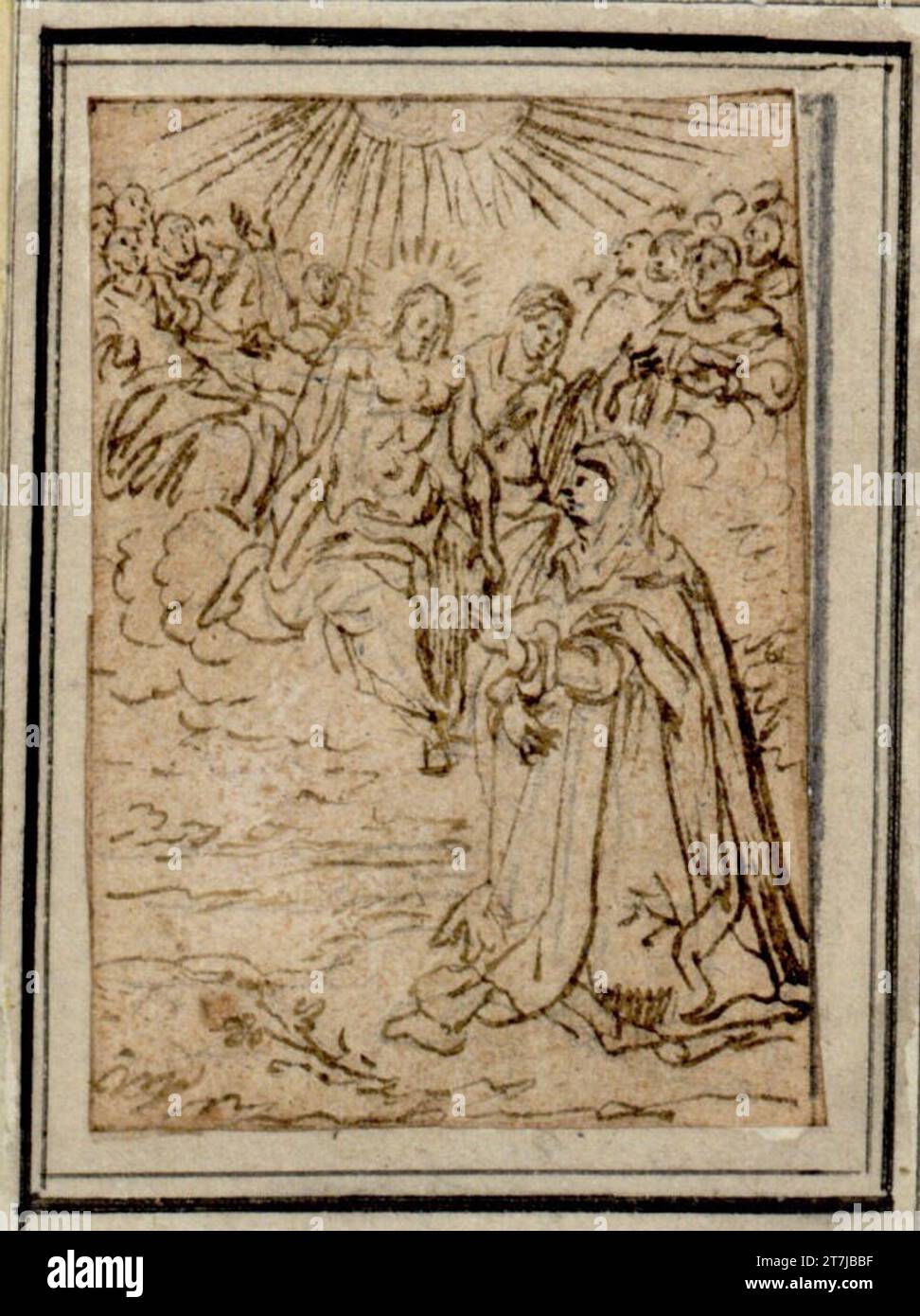 Noël Cochin d.J. Christ appears to Saint Katharina of Siena. Teaching ...
