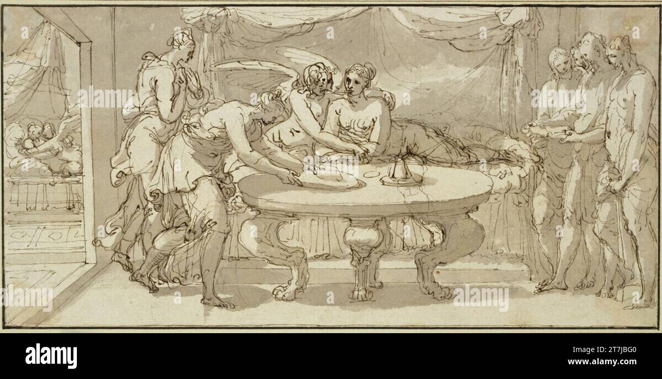 Piero Buonaccorsi gen. Perino del Vaga Amor and psyche at the meal ...