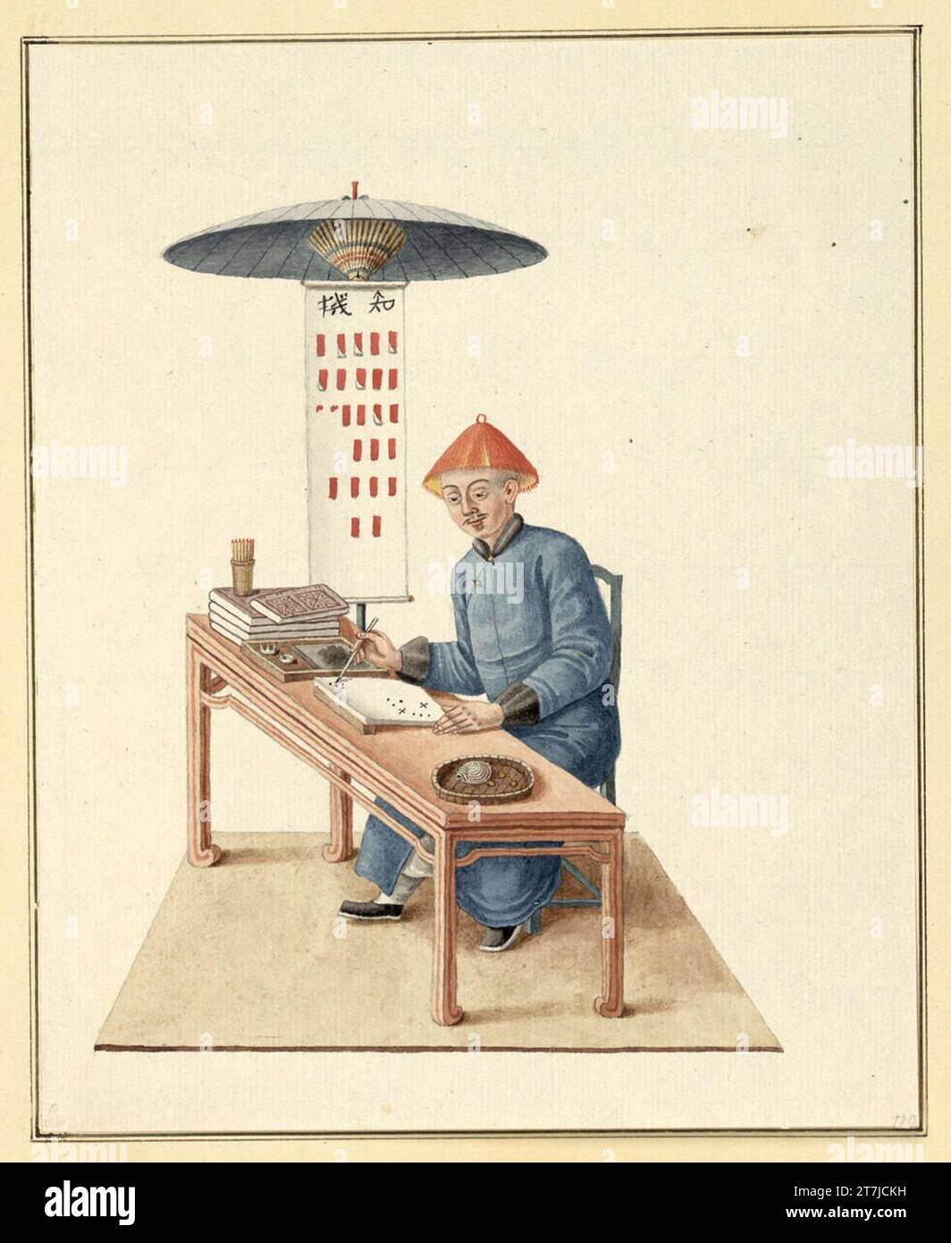 Anonym A sitting fortune teller to the left, with turtle shell ...