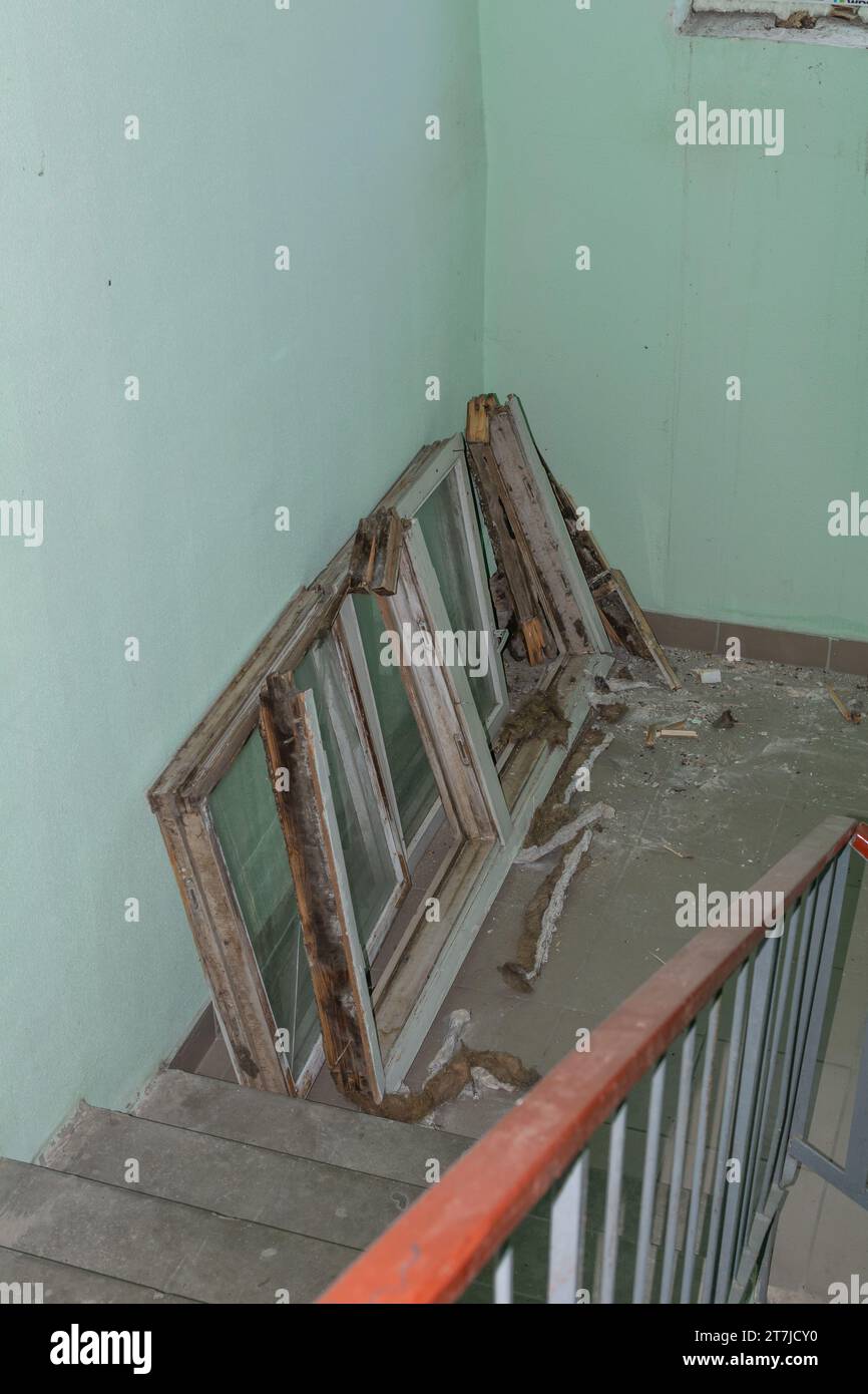 Replacement of old windows. Replacement of old wooden windows with ...