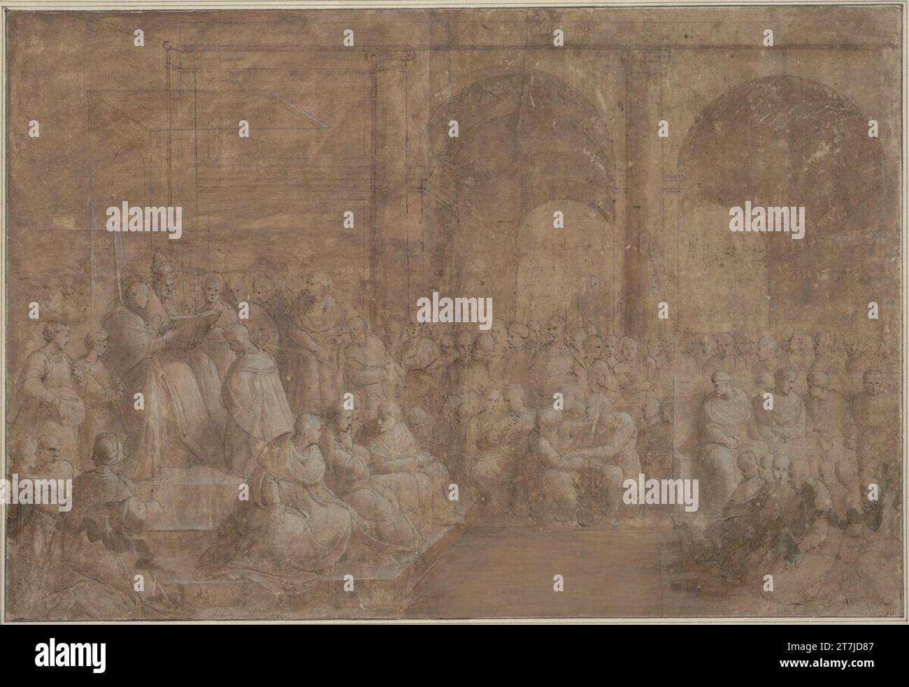 Giovanni Francesco Penni Unitidified scene from the history of the ...