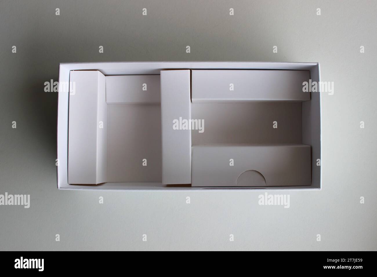 Empty Arrangement Box With Separated Sections Isolated On White Top ...