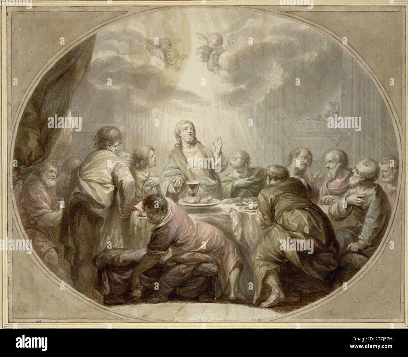 Adam Friedrich Oeser The last sacrament (draft for a ceiling picture ...