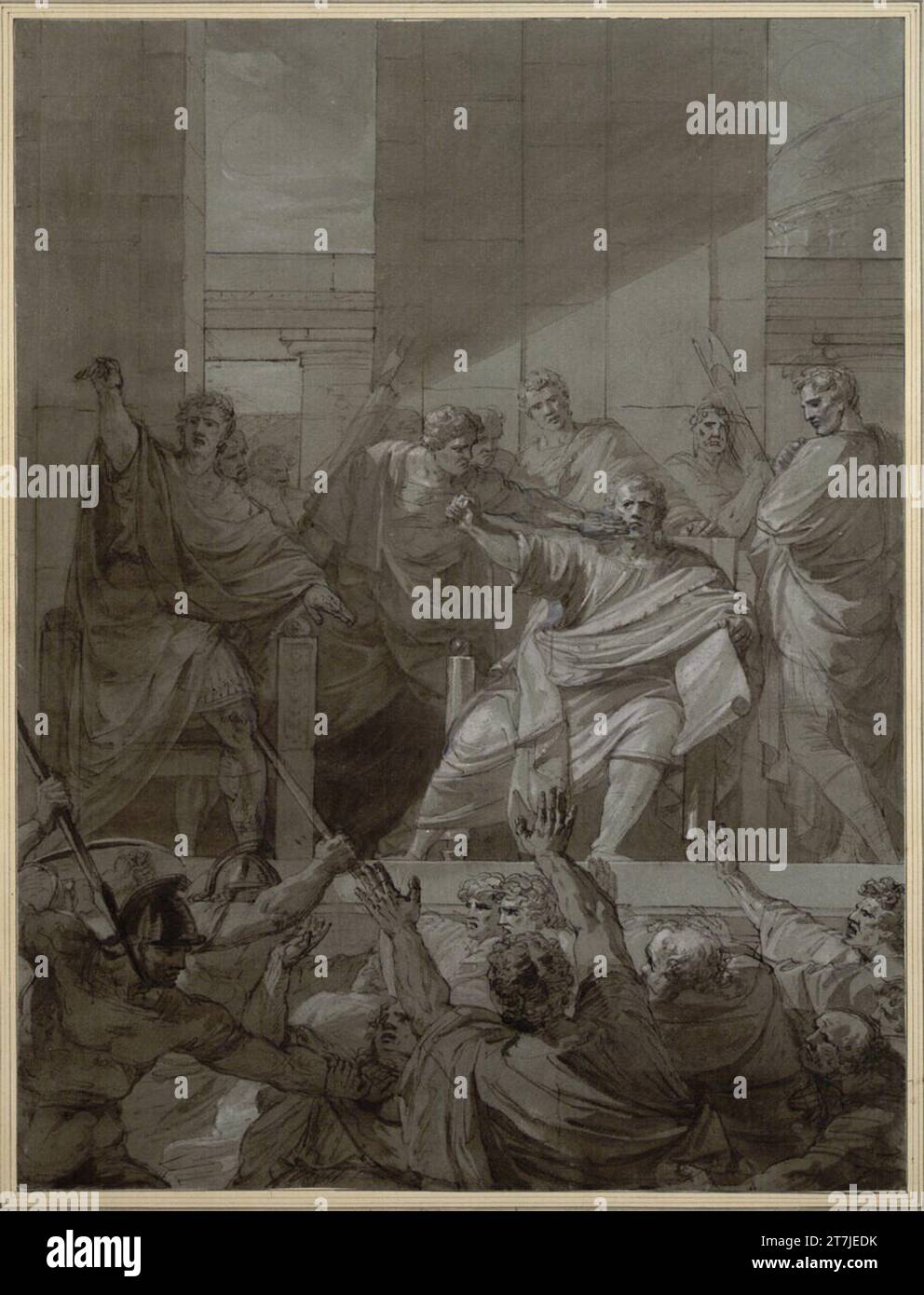 Josef Abel Gaius Cornelius talks to the Roman Senate. Feder and brush ...