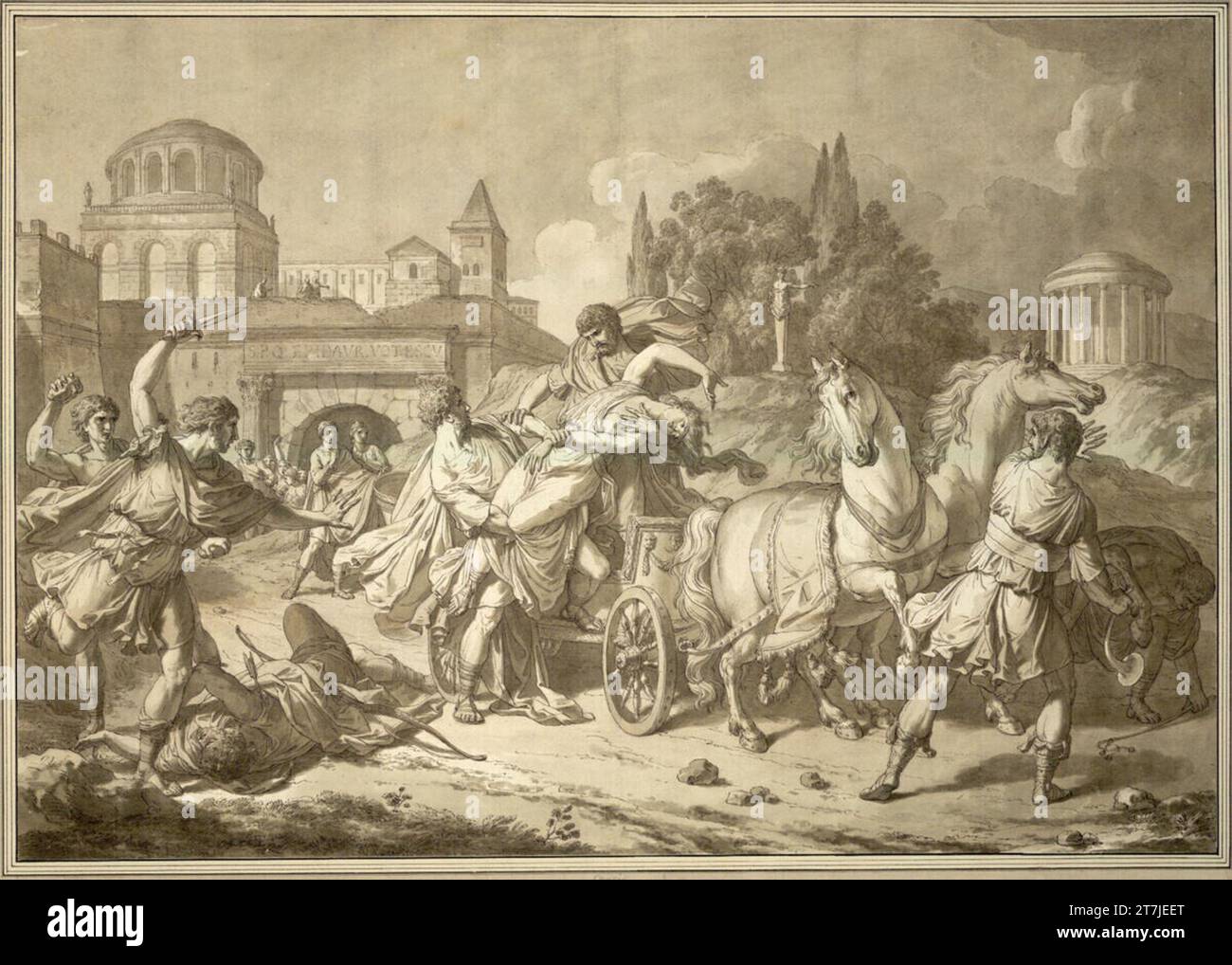 Franz Caucig The sons of the Temenos take their sister Hyretho. Feder ...