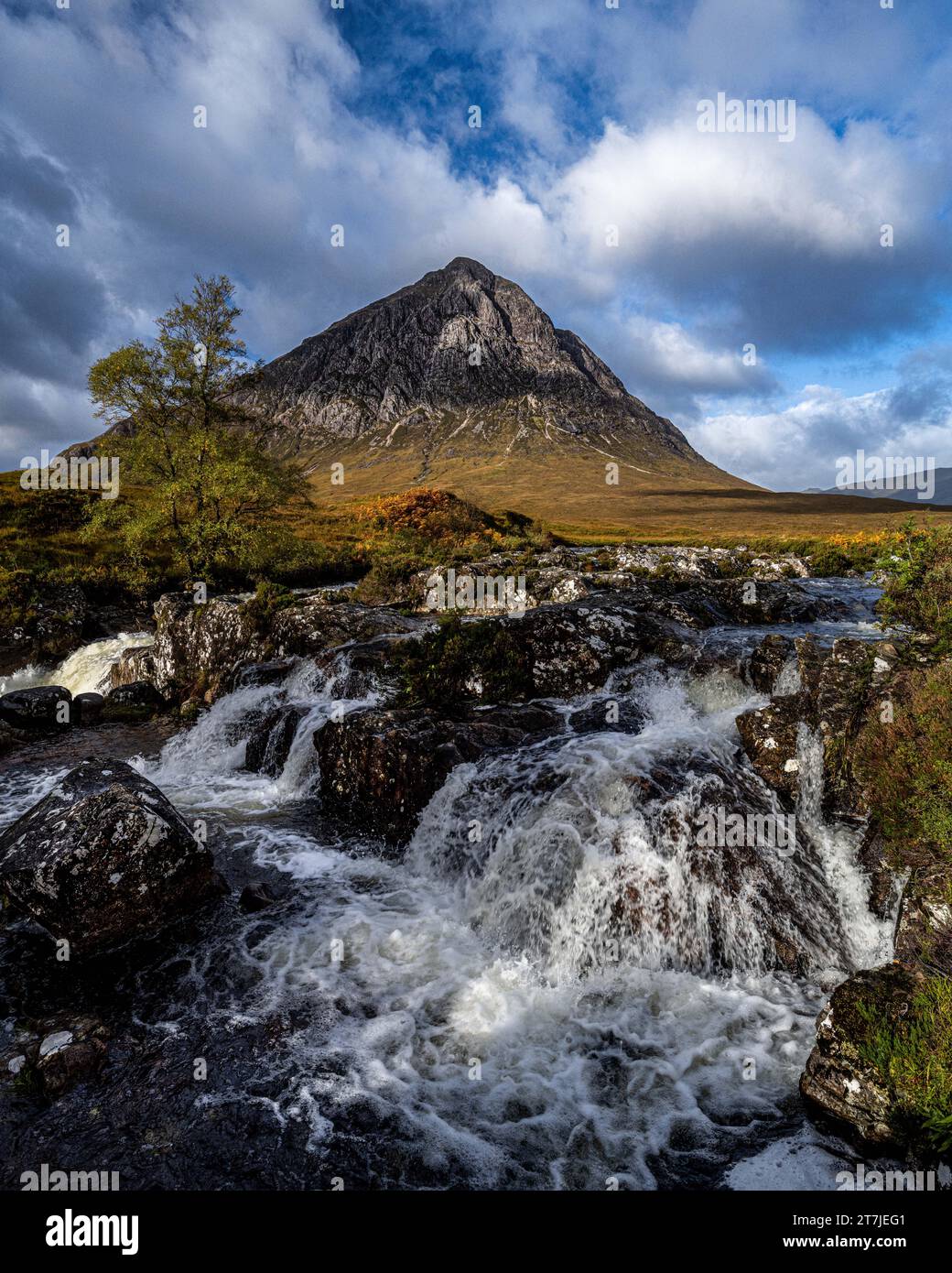Etive Mor Waterfall, Glencoe Stock Photo - Alamy
