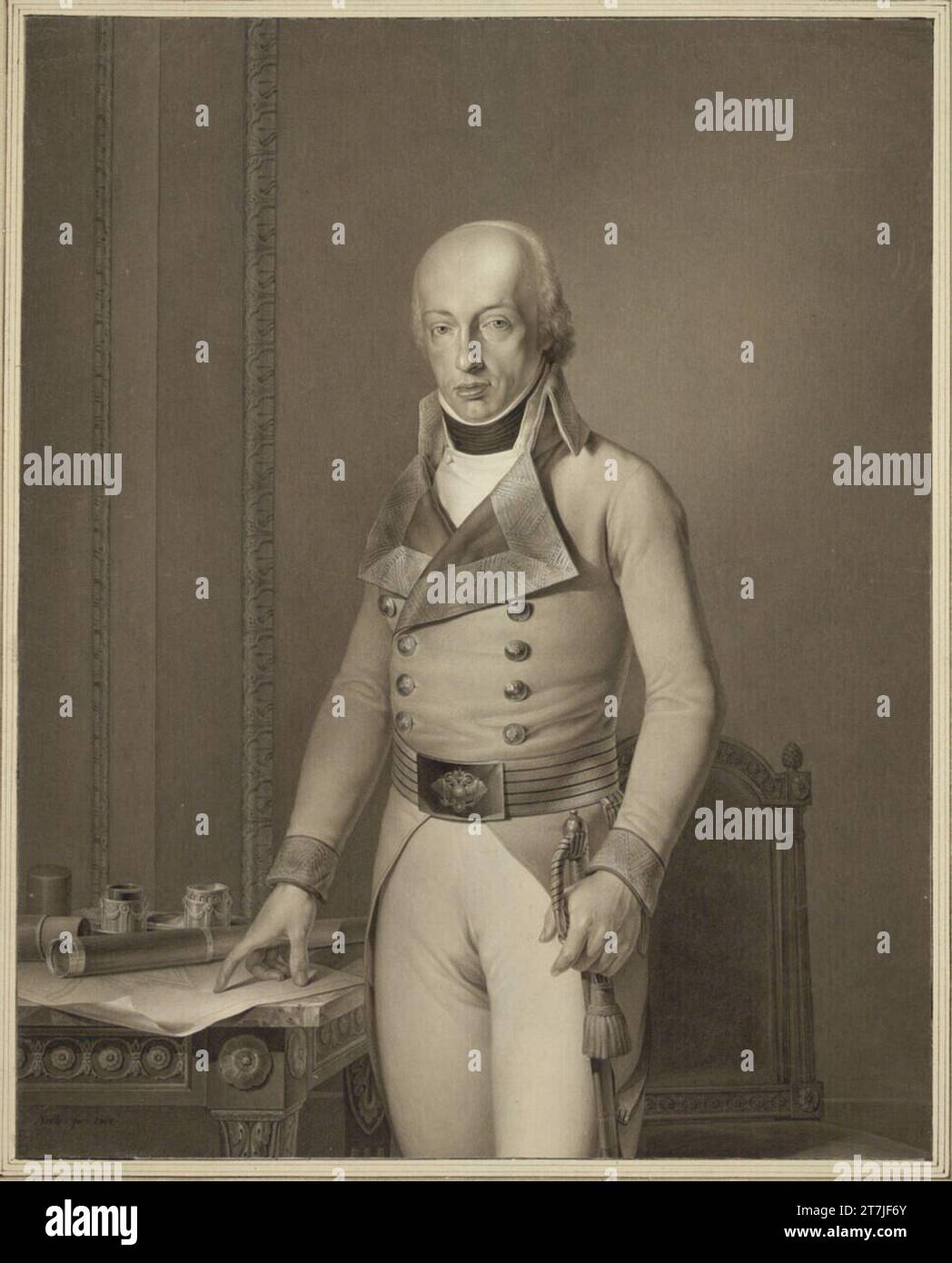 Johann Baptist Seele Portrait Archduke Carl in General Campaign uniform ...