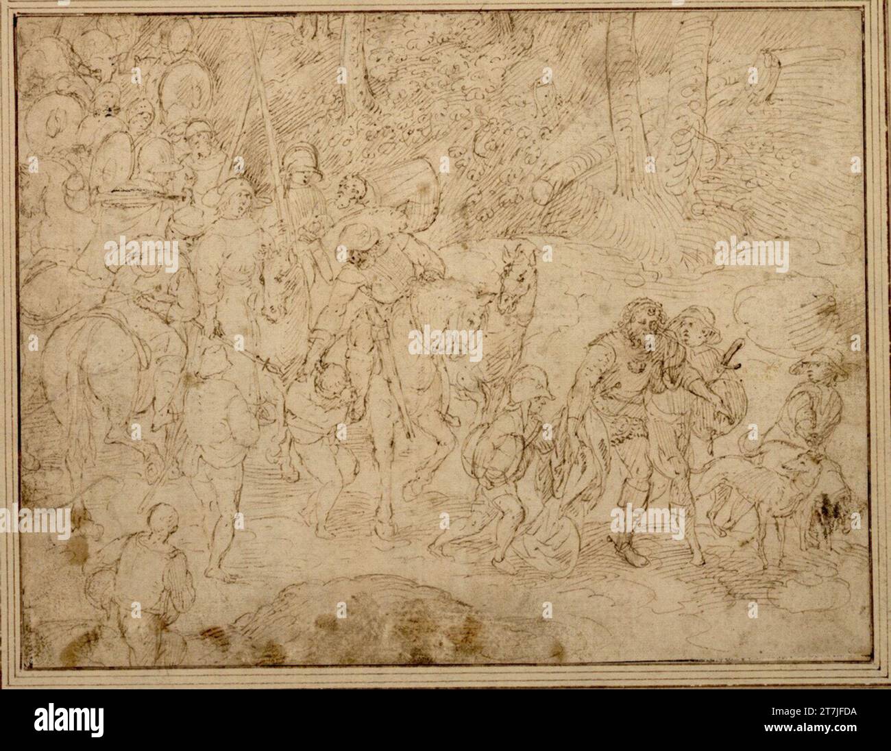 Anonym Rider train in a forest landscape to the right. Maybe the ...