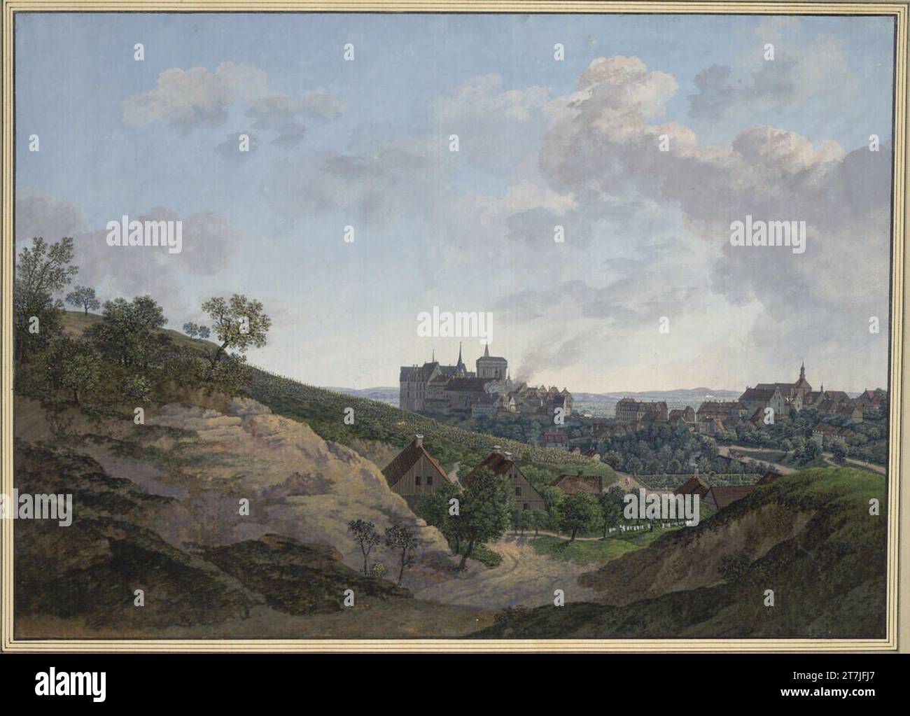 Carl Gottlob Ehrlich View of the Albrechtsburg and the city of Meißen ...